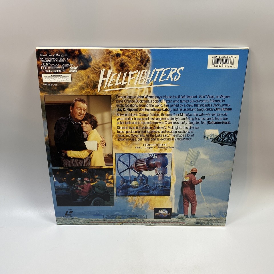 Hellfighters Letterbox Laserdisc LD John Wayne Bruce Cabot 96894111663 | eBay
