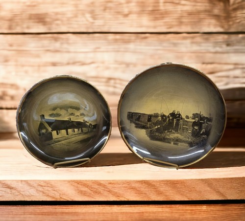 Antique Ridgways RA Ware 2 Plates Paintings By Famous Artists Monks ...