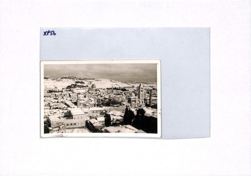 PALESTINE Jordan Occupation Postcard *JERUSALEM UNDER SNOW*! Real Photo ...