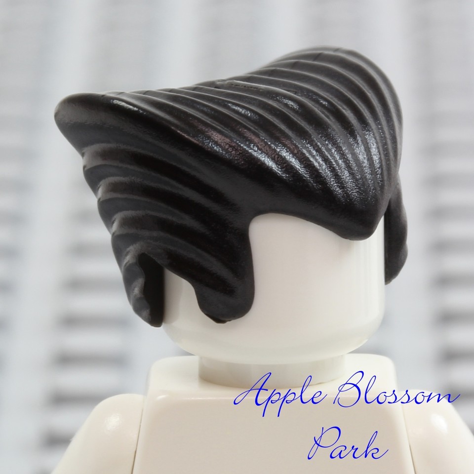 NEW Lego Minifig Slicked-back BLACK HAIR w/Widows Peak - Dracula ...