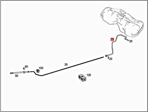Genuine MERCEDES BBDC A207 C204 C207 S204 W204 Fuel line 2044701824 | eBay