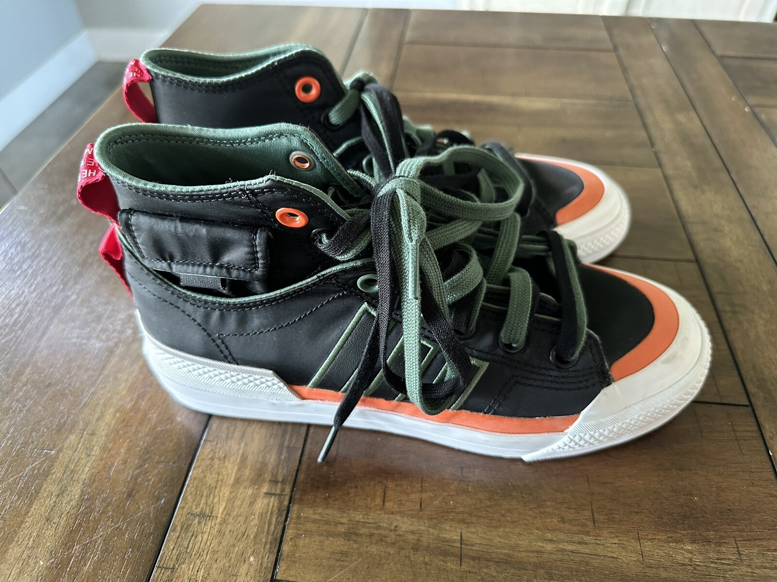 Adidas Originals Nizza Hi DL Black Green Orange Shoes Men's 6.5 | eBay