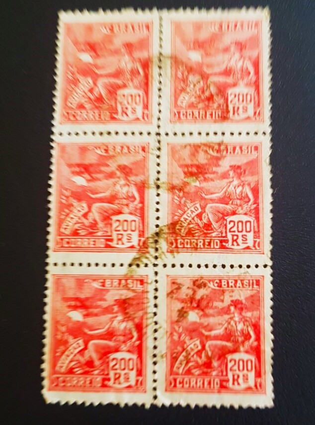 Brazil "Aviacao" 200 Rs Stamps 1920's x 6 | eBay