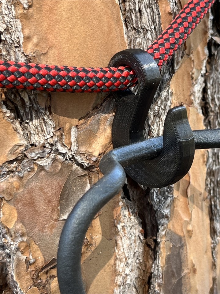 🏹 Archery Saddle Rope Tether Gear Hanger (2) Hooks Bow Crossbow Amsteel ...