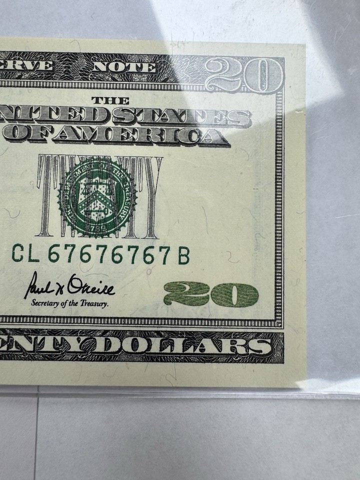 Fancy Serial Number Note 67676767 Repeater Uncirculated $20 Dollar | eBay