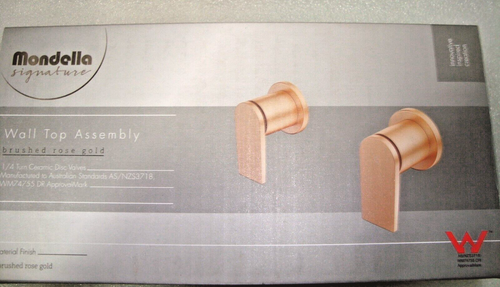 Mondella Signature WALL Taps, brushed Rose Gold,1/4 turn Ceramic Valves ...