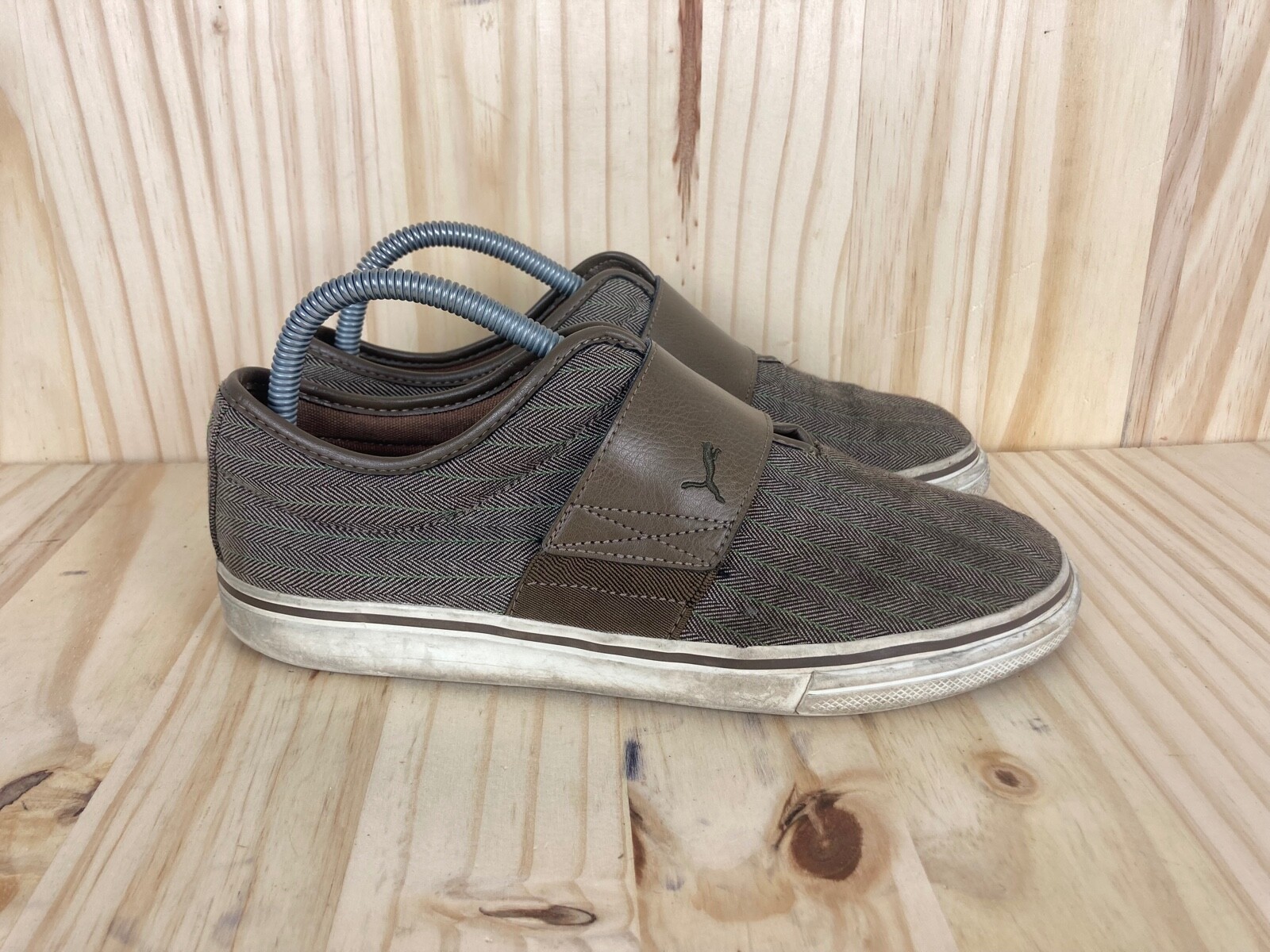 Puma Men's El Rey Herringbone and Leather Gray Green … - Gem