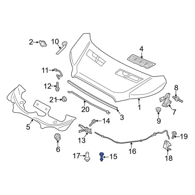 Genuine Ford Hood Bumper BK2Z-16758-C | eBay