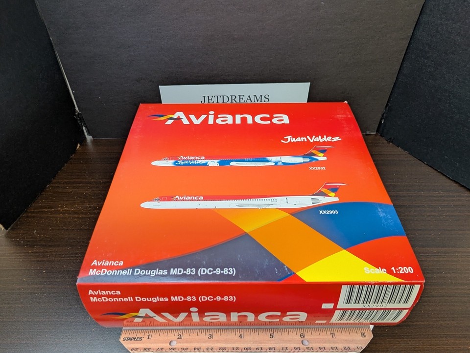 1/200 AVIANCA COLOMBIA MD-83 JUAN VALDEZ (COFFEE) COLORS EI-CEQ JC ...