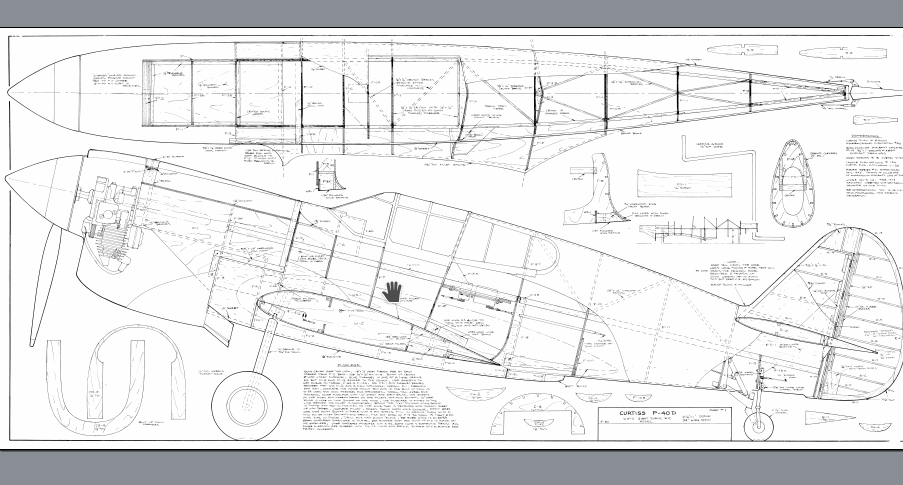 WWII P40 Warhawk 94" Giant Scale RC Model AIrplane Printed Plans | eBay