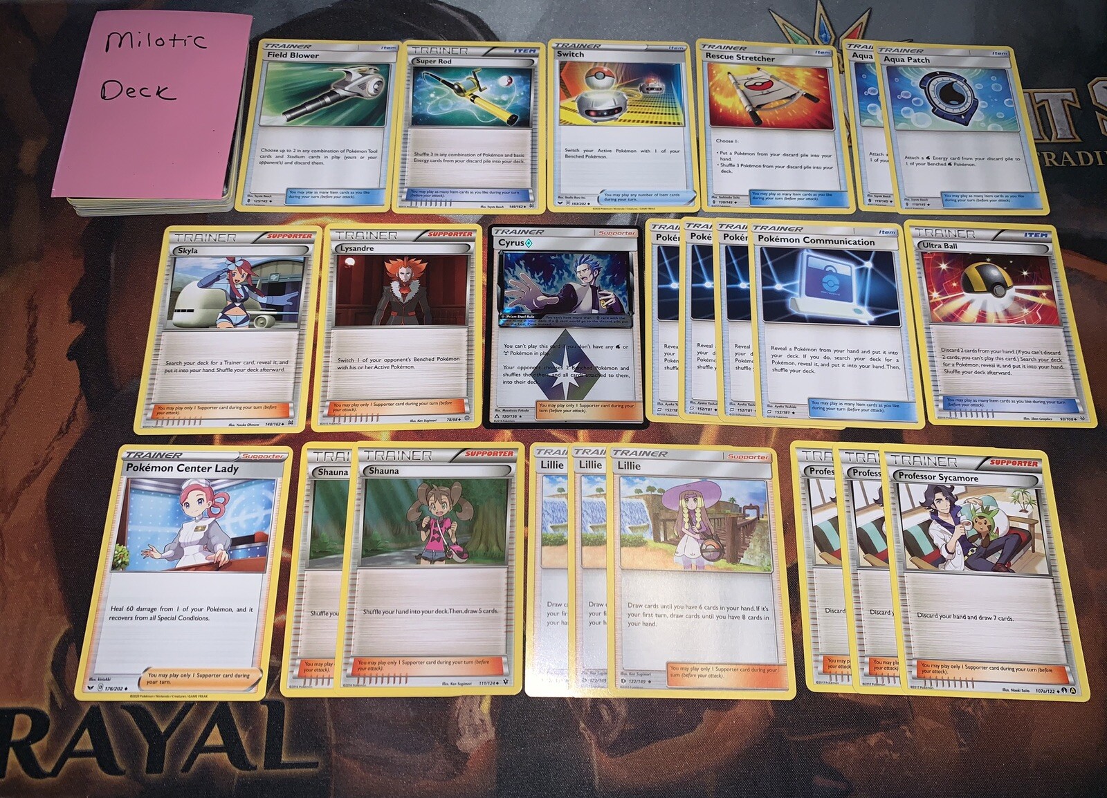 Pokemon Complete Deck - Milotic - Milotic V, Frosmoth, Volcanion Prism ...
