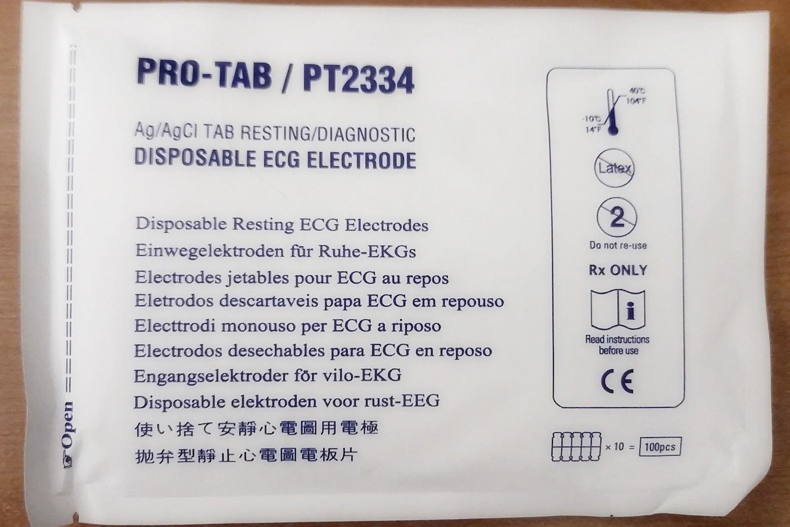 PT2334 Bio ProTech Pro-Tab EKG ECG Electrode 200 pieces New Sealed ...