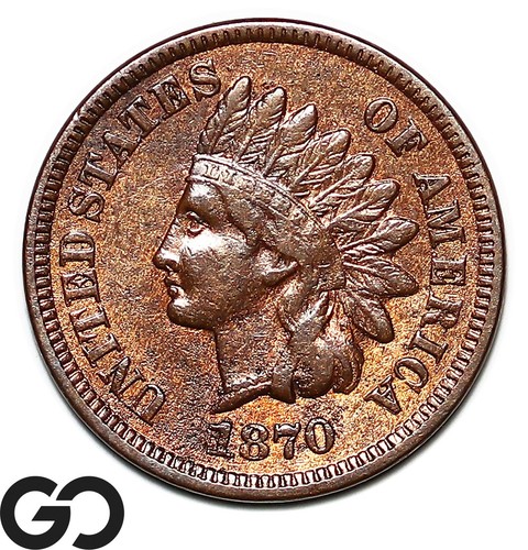 1870 Indian Head Cent Penny, Tough Choice AU Better Date | eBay