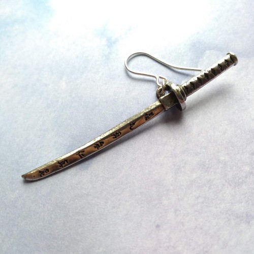 Alchemy Gothic Bushido Japanese Style Samurai Sword Single Earring E357 ...