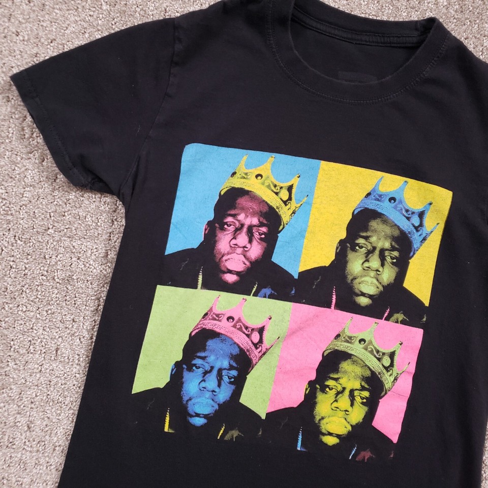 NOTORIOUS BIG Shirt Mens Small Black Rap Tee Biggie Smalls Brooklyn ...