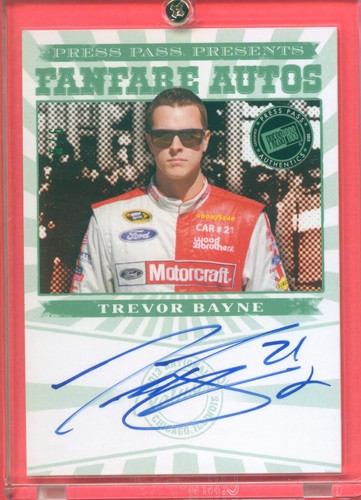 TREVOR BAYNE 2013 PP FanFare Autograph Green 6/6 # FFA-TB Authentic ...
