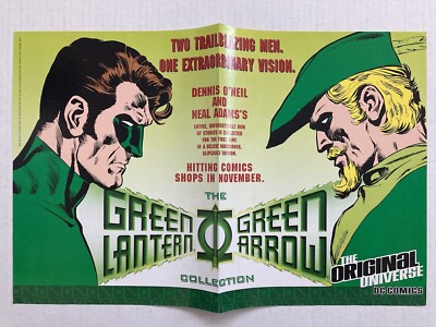 GREEN LANTERN GREEN ARROW NEAL ADAMS POSTER 2000 DC COMICS DISPLAY ...