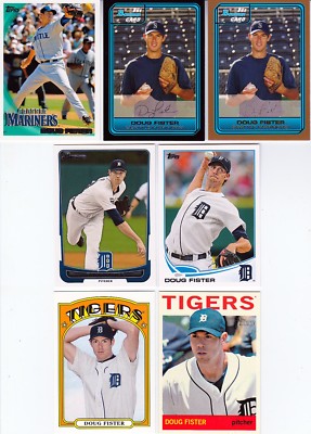⚾ 20 + different DOUG FISTER card lot 2 RC 2006 - 2018 Mariners Tigers ...