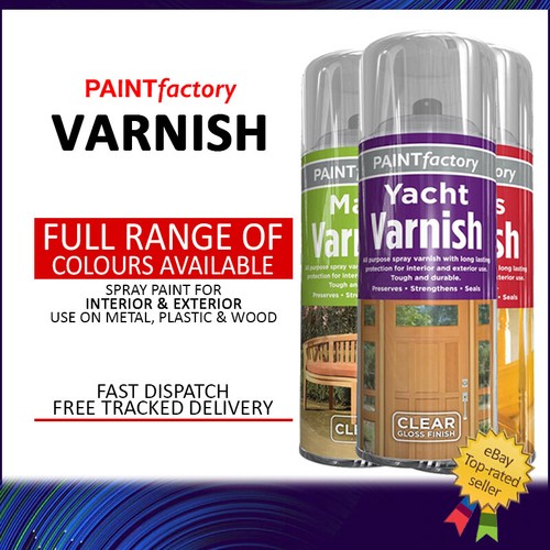 Varnish Spray Paint Aerosol Gloss Matt Finish Metal Wood Acrylic 250ml ...