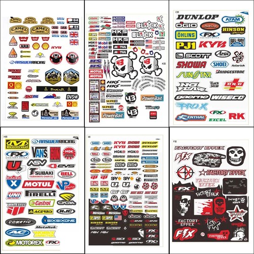 RC Decal Vinyl Stickers 1:10 Scale Livery Set Car Boat Truck 8 Styles ...