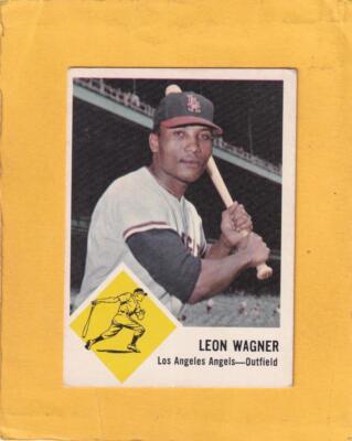 1963 Fleer #21 Leon Wagner Los Angeles Angels VG/EX Very Good/Excellent ...
