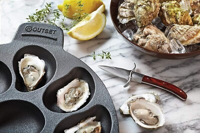 76225 Cast Iron Oyster Grill Pan, 12 Cavities, Black | eBay