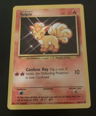 Pokémon Shadow Base Set Vulpix(Pokemon Trading Card 68/102)ERROR | eBay