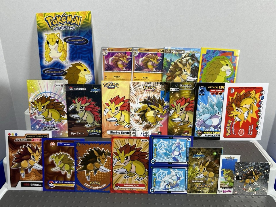 Pokémon Sandshrew Lot Pokemon Lot of 20 Cards and Stickers Sandshrew ...
