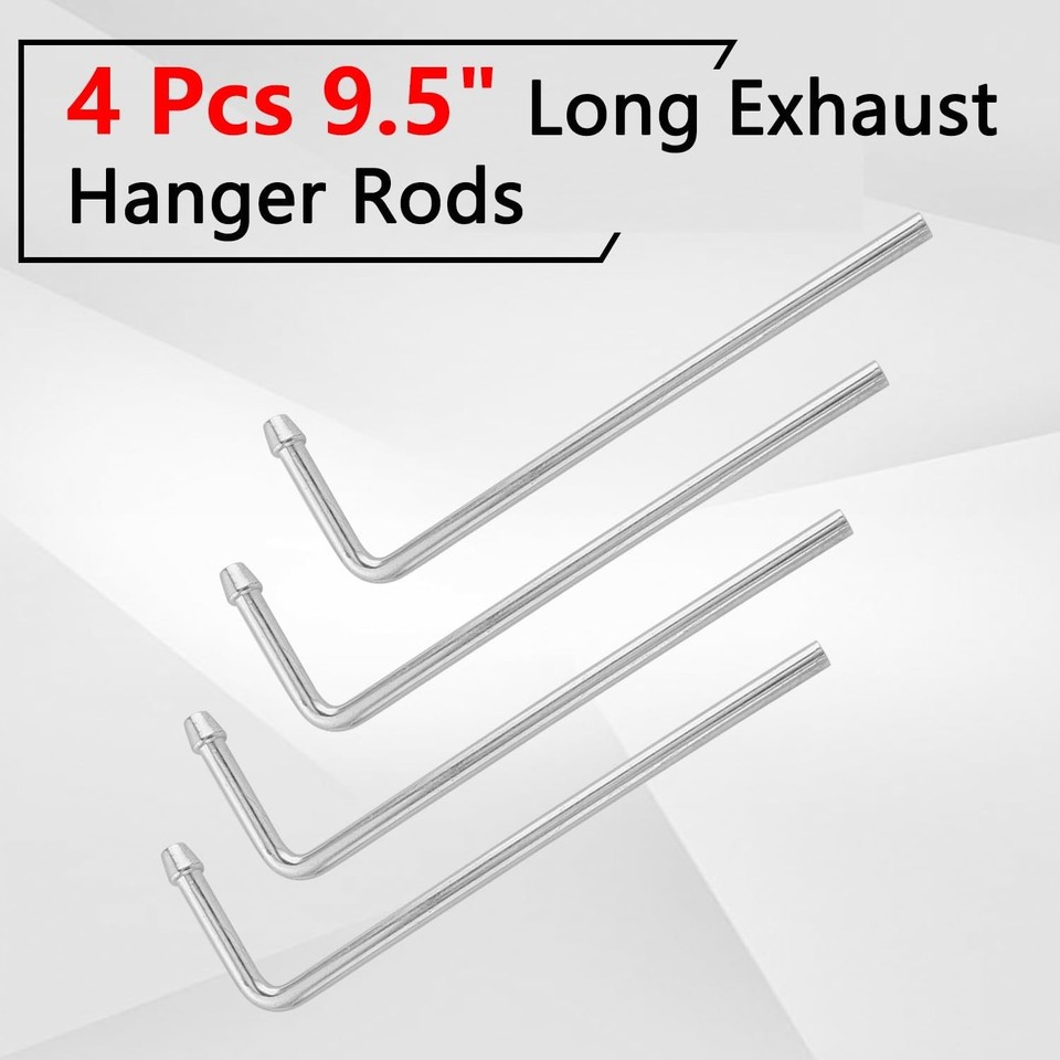 Exhaust Hanger Rods 4 Pcs 9.5" Long 90 Degree Bent Weld On Exhaust ...