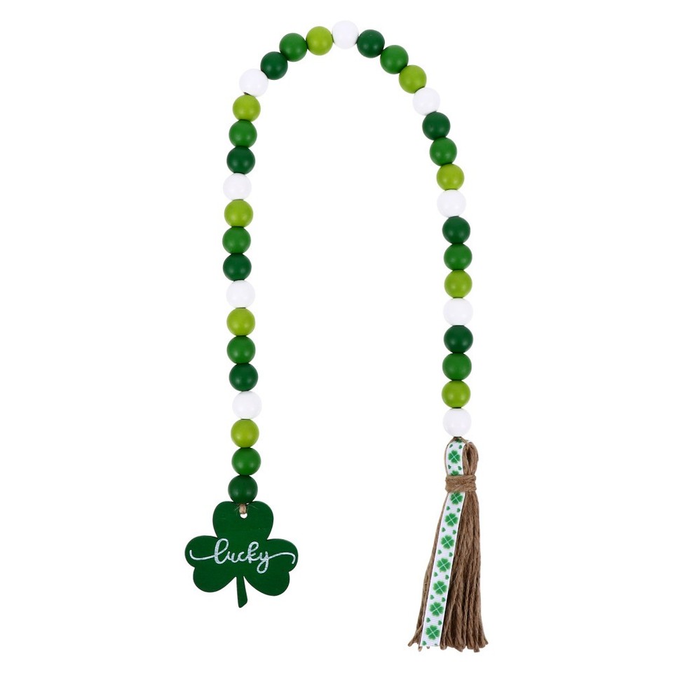 1pc Green Wooden Beads Decor Practical Bead String Home Decoration ...