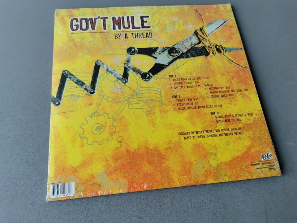 GOV`T MULE transparent orange Vinyl 2LP By A Thread (2009 Evil Teen ...