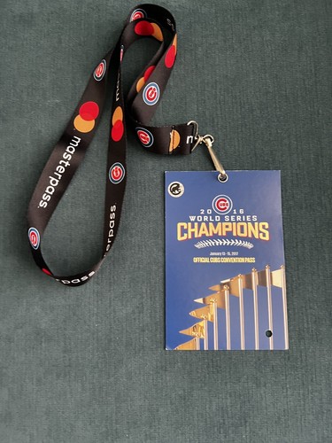 2017 32nd Annual Chicago Cubs Convention Pass Lanyard 2016 World Series ...