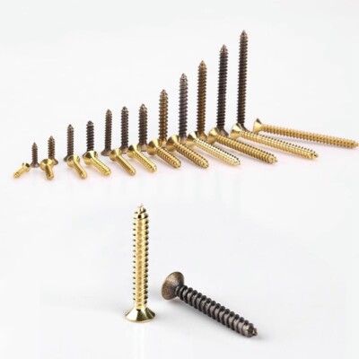10/20Pcs M2.5 M3 M3.5 M4 Brass Cross-Head Countersunk Screws Fastener ...