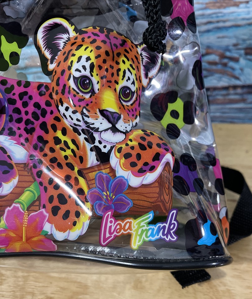 LISA FRANK Vintage 1990s Backpack Clear With Rainbow Cheetah | eBay