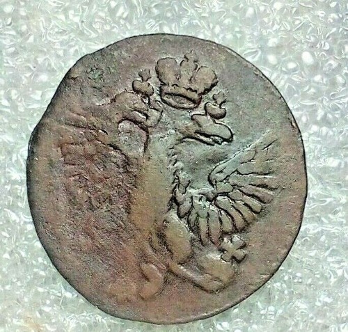 RUSSIAN MONARCHY Denga 1753 DOUBLE EAGLE minting defect | eBay