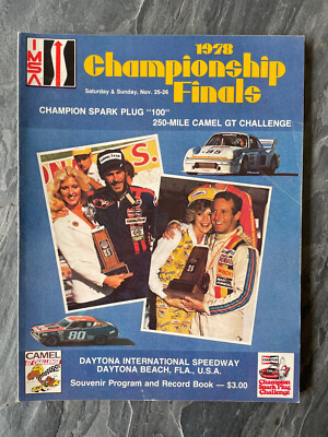 Vintage 1978 IMSA Daytona Championship Finals Camel GT Race Program Car ...
