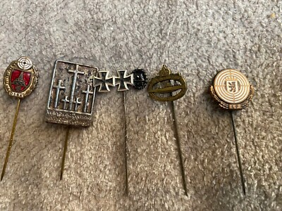Lot Of 5 German WW1 Stick Pins- Submarine, WW 1 Iron Cross, Graves ...