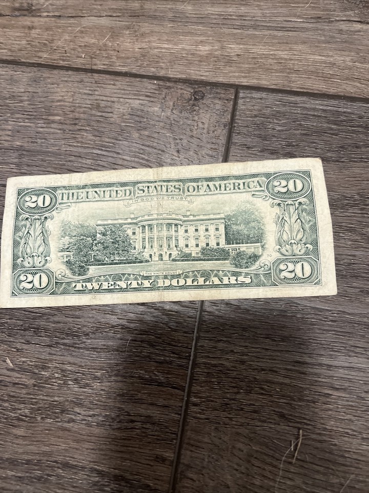 1993 U.S. CURRENCY 20 DOLLAR BILL SMALL PRINT CHICAGO ILLINOIS VINTAGE ...