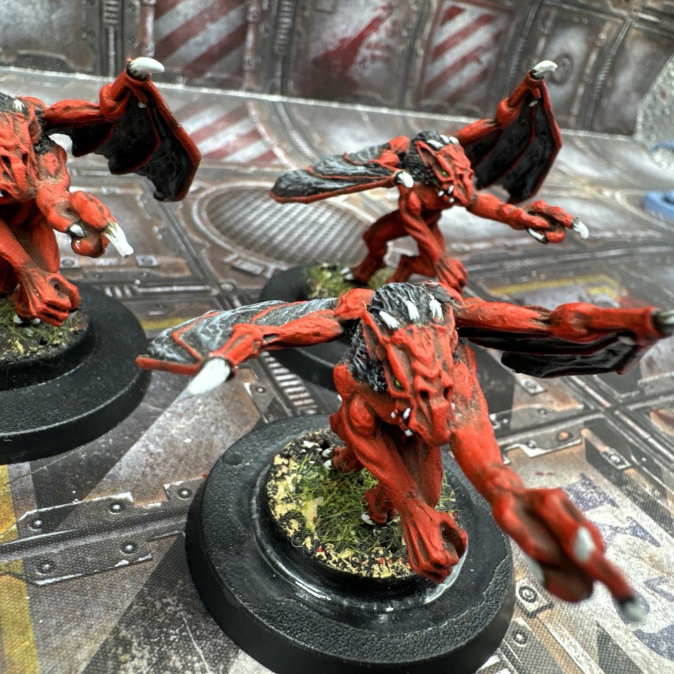 Warhammer Aos Chaos Daemon 5x Furies Khorne Painted Oop Metal E2H-125 ...