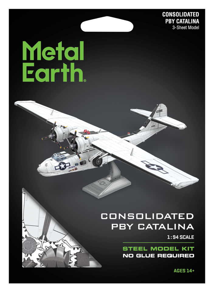 Fascinations Metal Earth CONSOLIDATED PBY CATALINA WWII Aircraft Steel ...