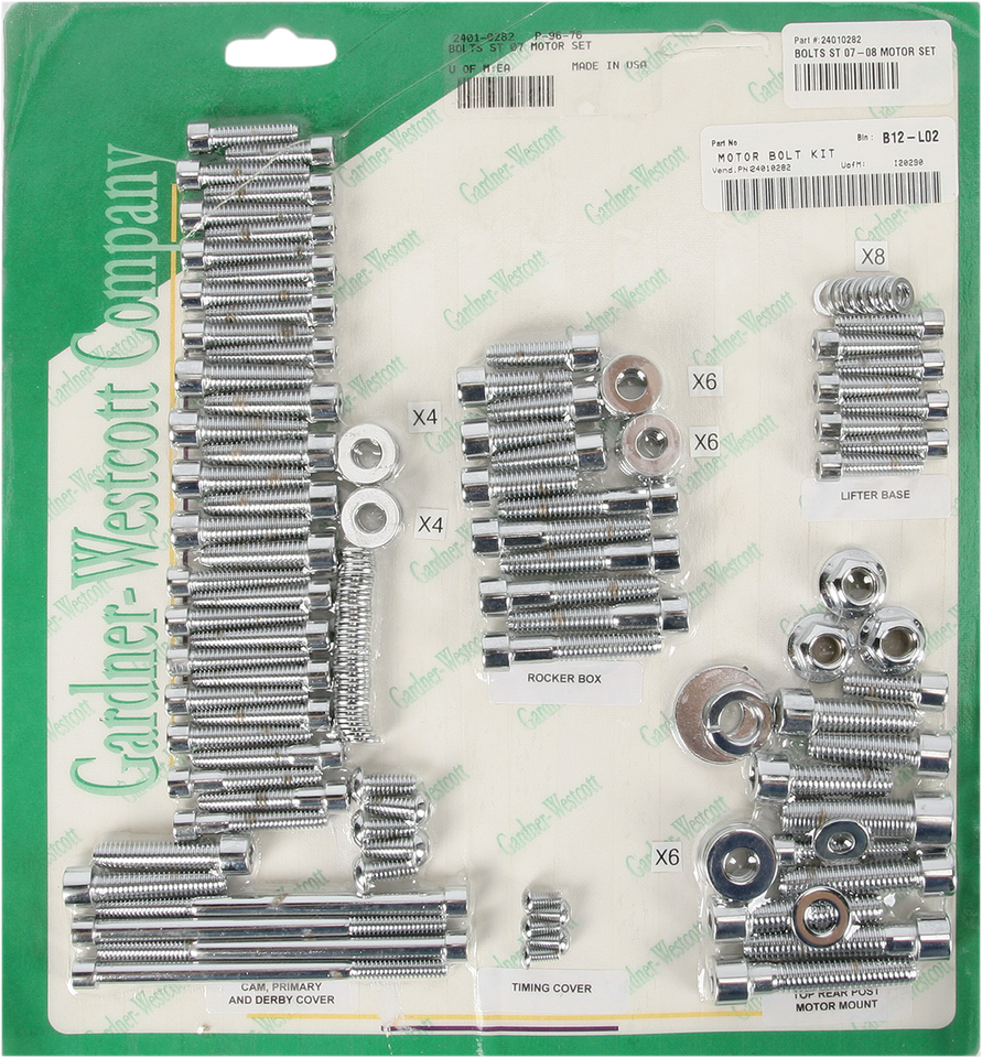 Gardner-Wescott Motor Hardware Set Chrome P-96-76 | eBay