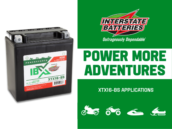 Interstate Batteries IBX AGM Powersports Battery 12V 14Ah Rechargeable ...