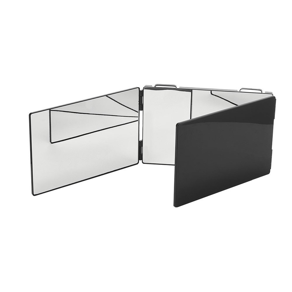 3 Way Mirror 360 Self Cut Mirror Tri-fold Mirror for Self Hair Cutting ...