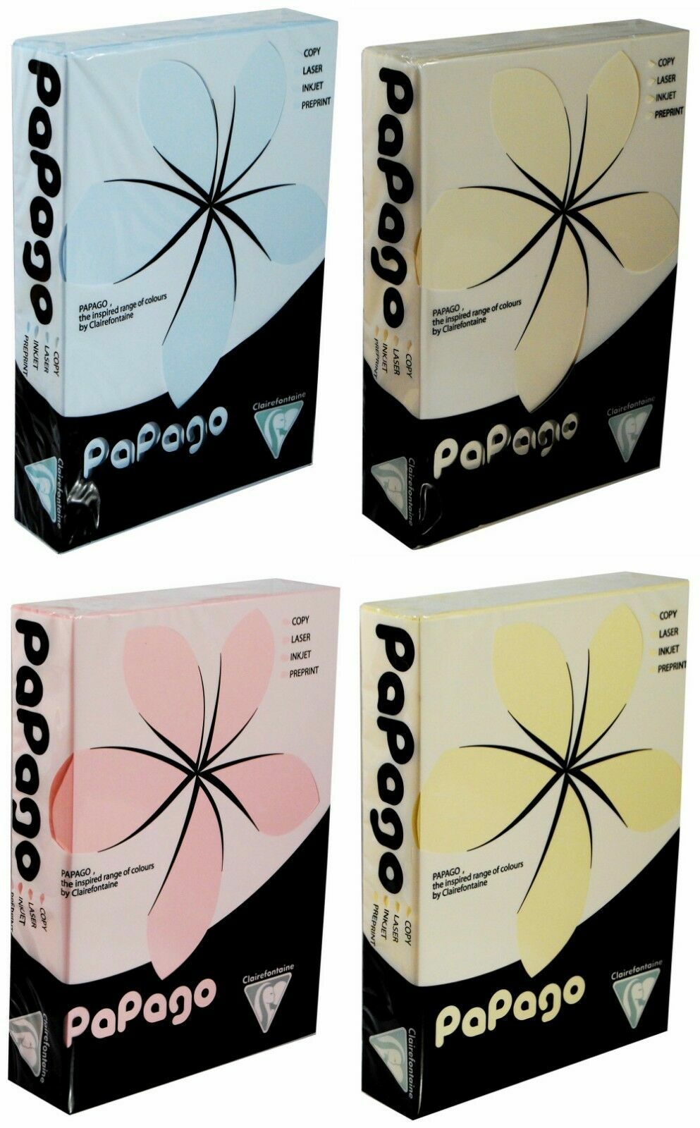 Clairfontaine Papago A4 80g Coloured Paper - Pack 500 sheets INTENSIVE ...