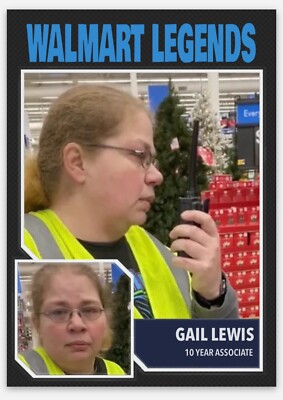 Gail Lewis Walmart Legend Custom Sports Card 844 Morris IL Custom ...