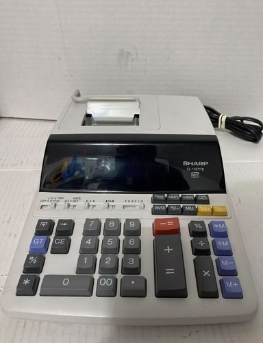 SHARP EL-1197P III Desktop Large Electronic Printing Calculator 12 ...