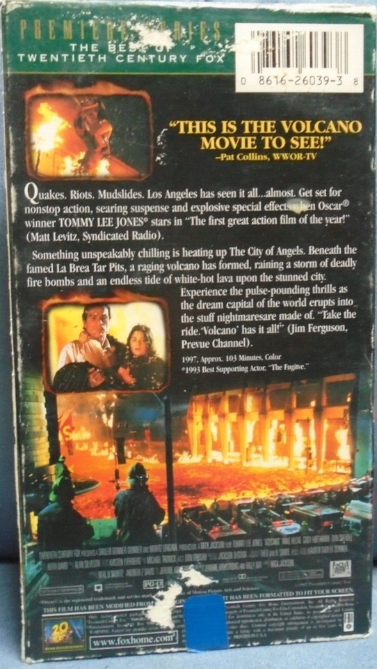 VOLCANO (VHS,1997) TOMMY LEE JONES MATT LEVITZ | eBay