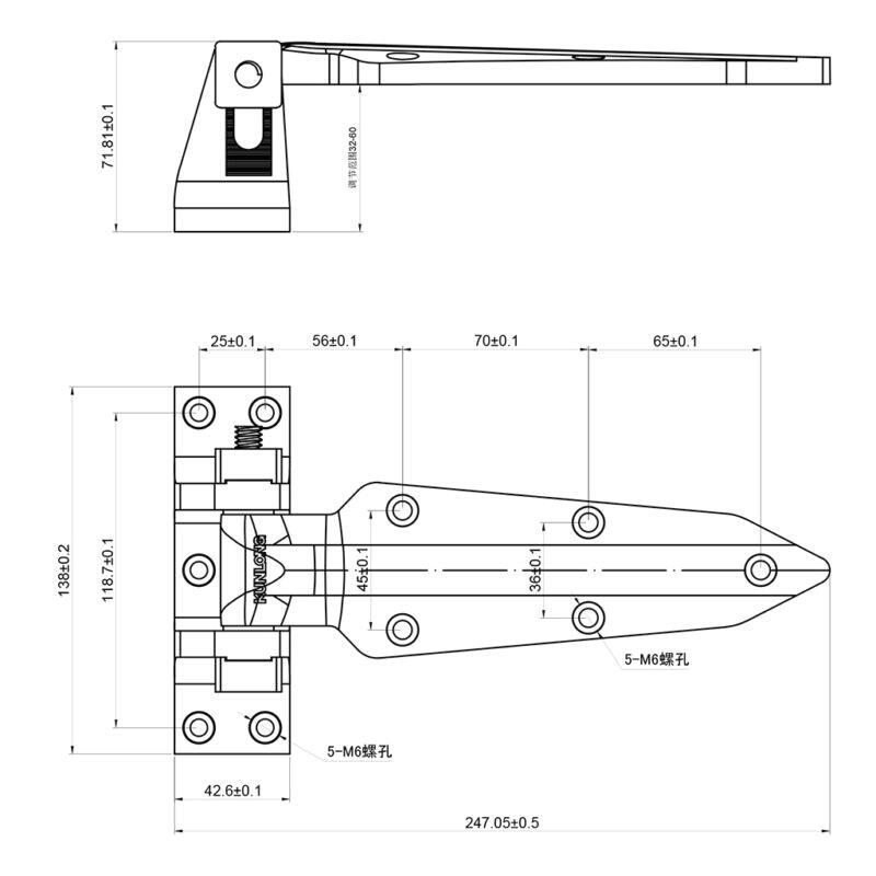 Commercial Walk-In Cooler Freezer Door Hinge - Spring Assist - Flush ...