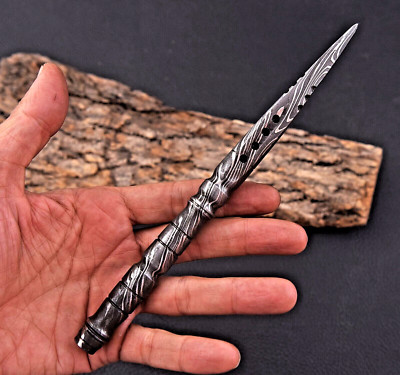 Custom HandMade Tri Edge Dagger Knife Hand Forged Damascus Steel Kris ...
