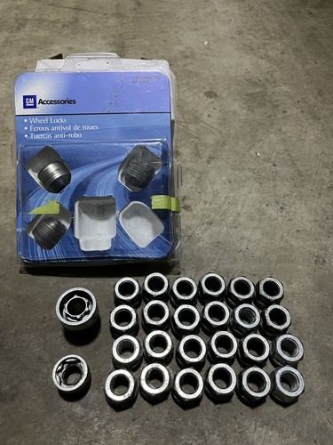 GM Wheel Locks Accessories #12498076 GR.5.875 Used OEM + 24 GM Lugs off ...